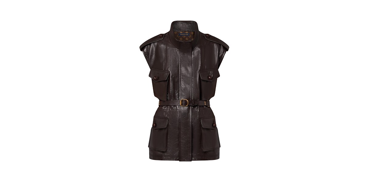 Sleeveless Leather Safari Jacket - Ready-to-Wear | LOUIS VUITTON