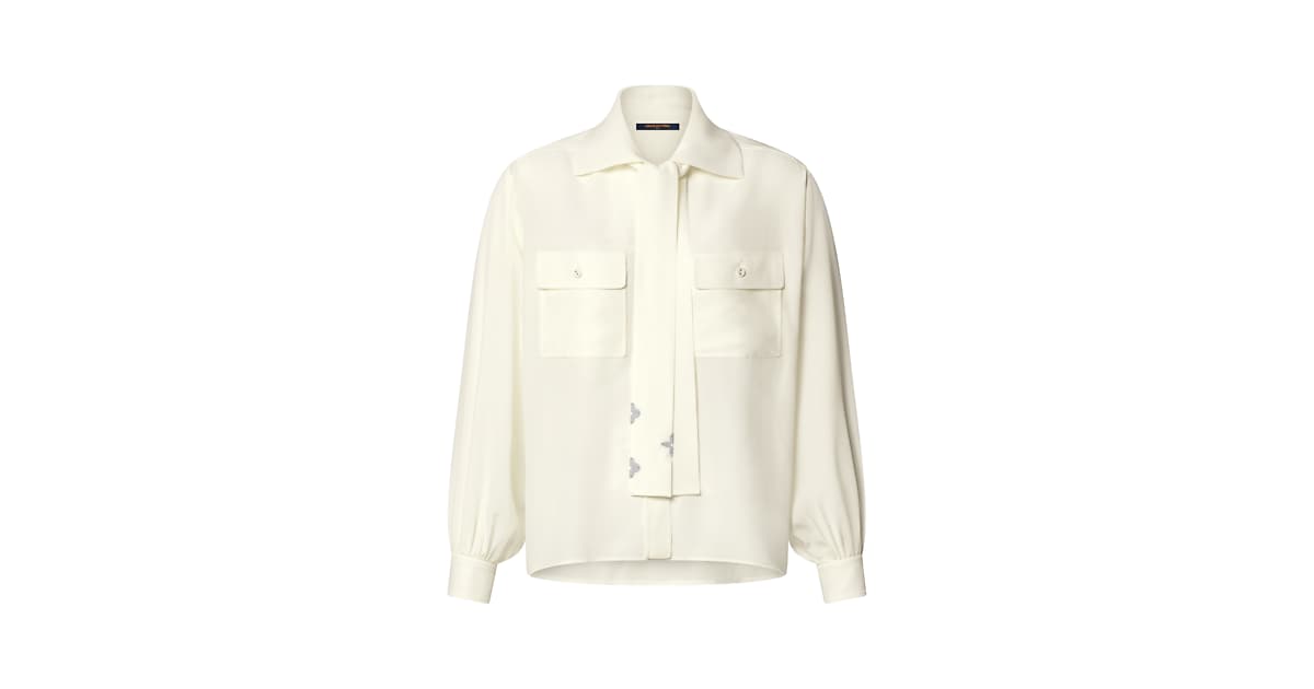 Long-Sleeved Lavaliere Shirt With Pocket Detail - Ready-to-Wear | LOUIS ...