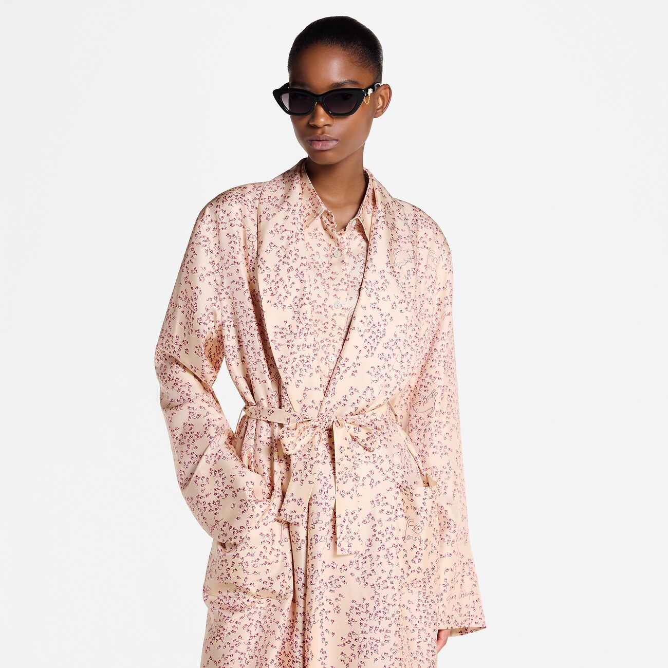 Cat-and-Mouse Print Robe - Ready-to-Wear | LOUIS VUITTON